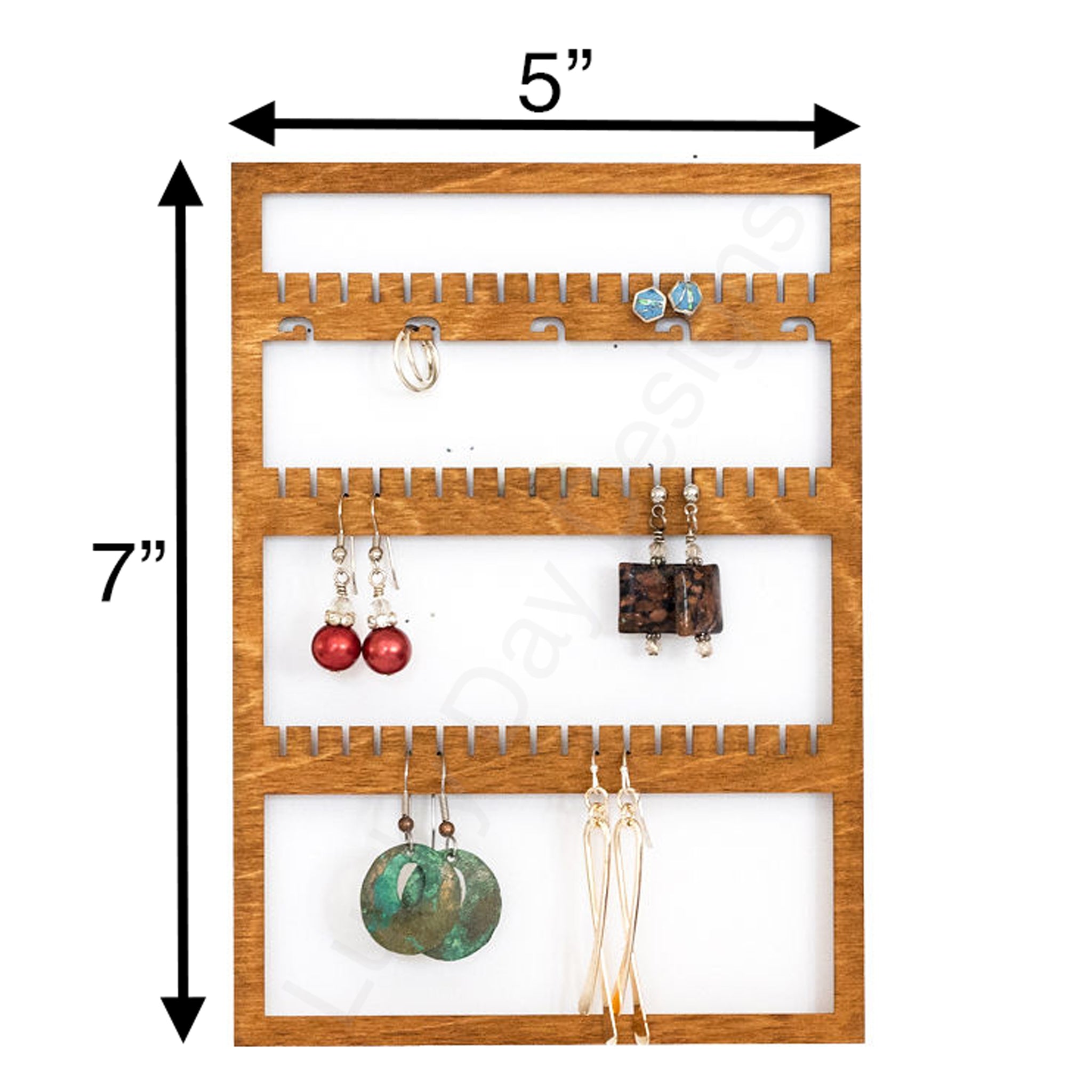 Earring Holder All-in-one Frame Insert - 5"w x 7"h Black – Lucky Day ...